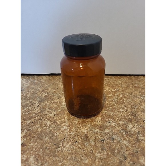 Other | Vtg Amber Glass Merck Merck Duraglas Bottle Bakelite Cap 45 ...